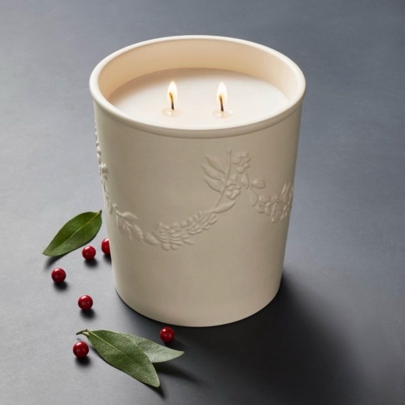 Studio McGee | Accents | New Ceramic Two Wick Threshold Studio Mcgee Bay Winter Berry Candle ...